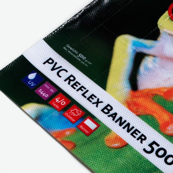 Druck auf PVC Reflex Banner 500 • ab 18,90 € m² • jetzt bestellen!